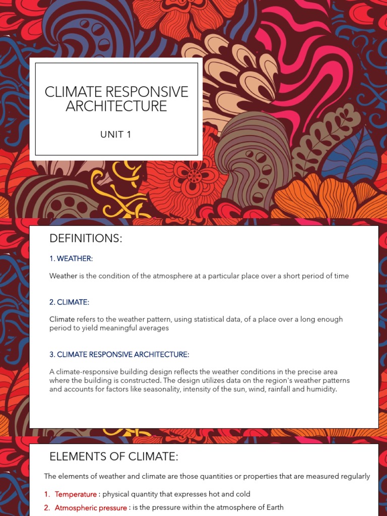 Climate Responsive Architecture | PDF | Humidity | Heat Transfer
