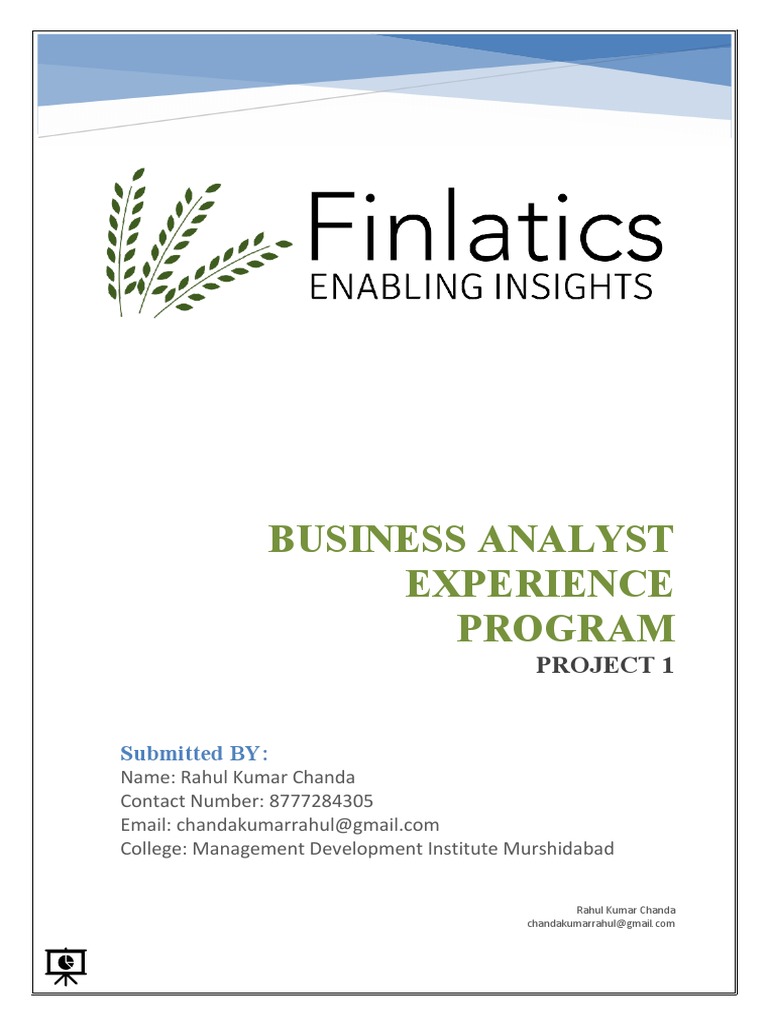 Finlatics - Project 1 | PDF | E Commerce | Computer Security