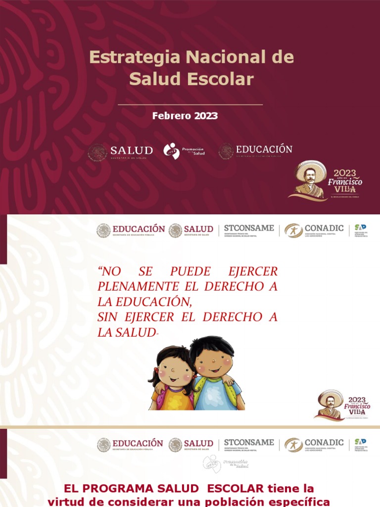 Estrategia Salud Escolar Sep Salud 2023 | PDF | Obesidad | Nutrición