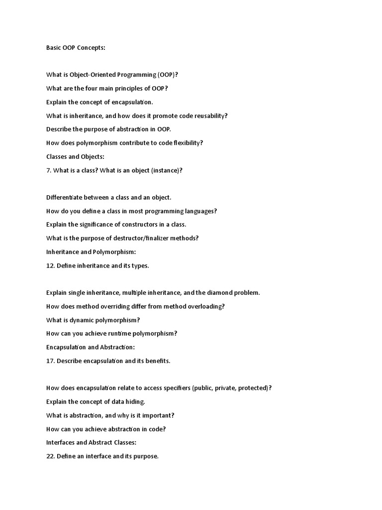 Basic OOP Concepts | PDF | Ip Address | Computer Network