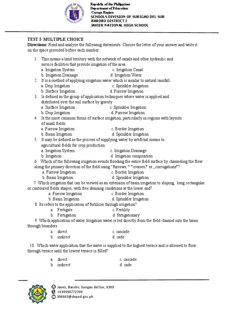 Midterm Tle 10 | PDF