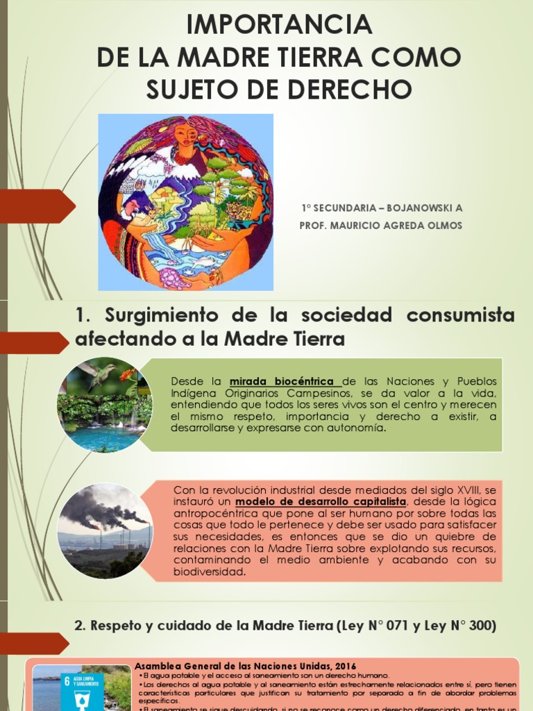 Importancia de La Madre Tierra Como Sujeto de Derecho | PDF | Agua | Tratamiento de aguas residuales