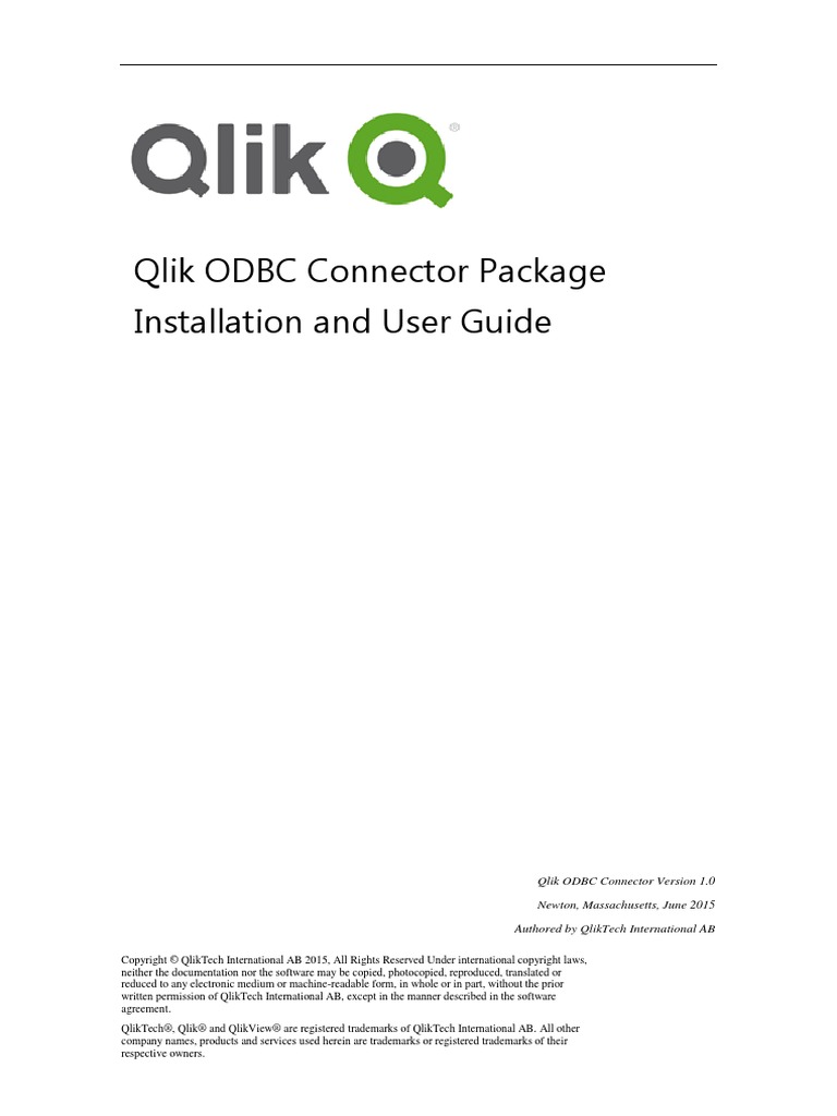 Qlik Odbc Connector Package | PDF | Databases | Integer (Computer Science)