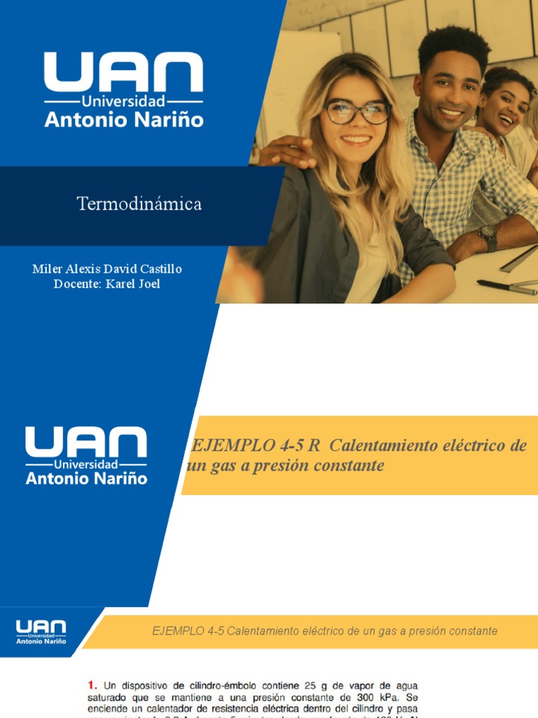 Miler Ejercicios Calentamiento Electrico de Un Gas A Presion Constante ...