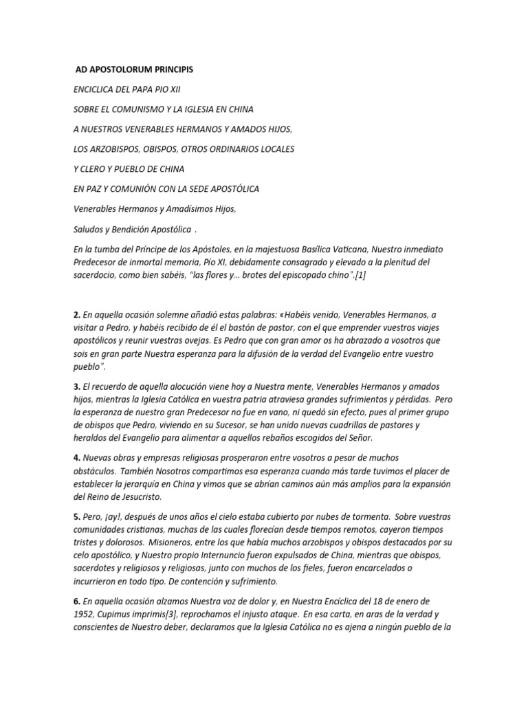 Ad Apostolorum Principis | PDF | Iglesia Católica | obispo