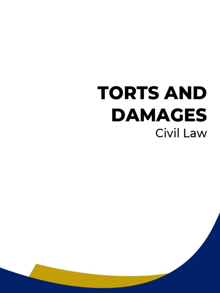 2021 Blue Notes Civil Law - Torts | PDF | Tort | Product Liability