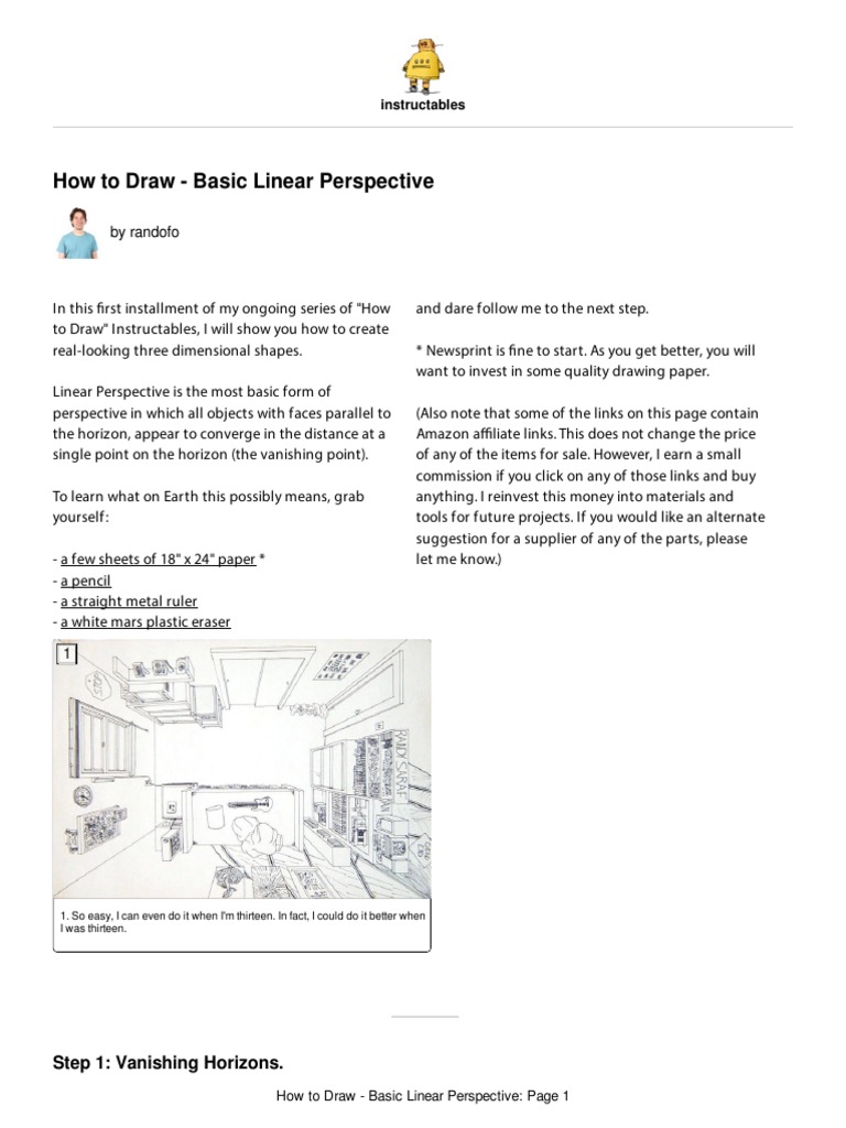 How To Draw Basic Linear Perspective | PDF | Horizon | Perspective (Graphical)