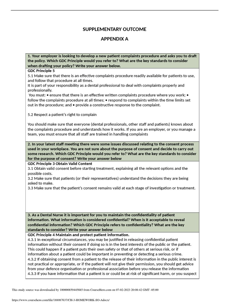 CH 3 Homework So A | PDF | Confidentiality | Informed Consent