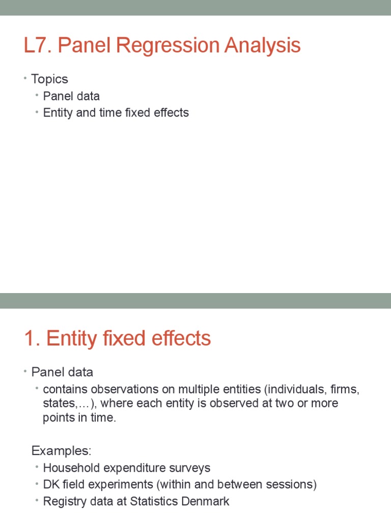 QM 7 Panel Regression Fixed Effects | PDF | Coefficient Of ...