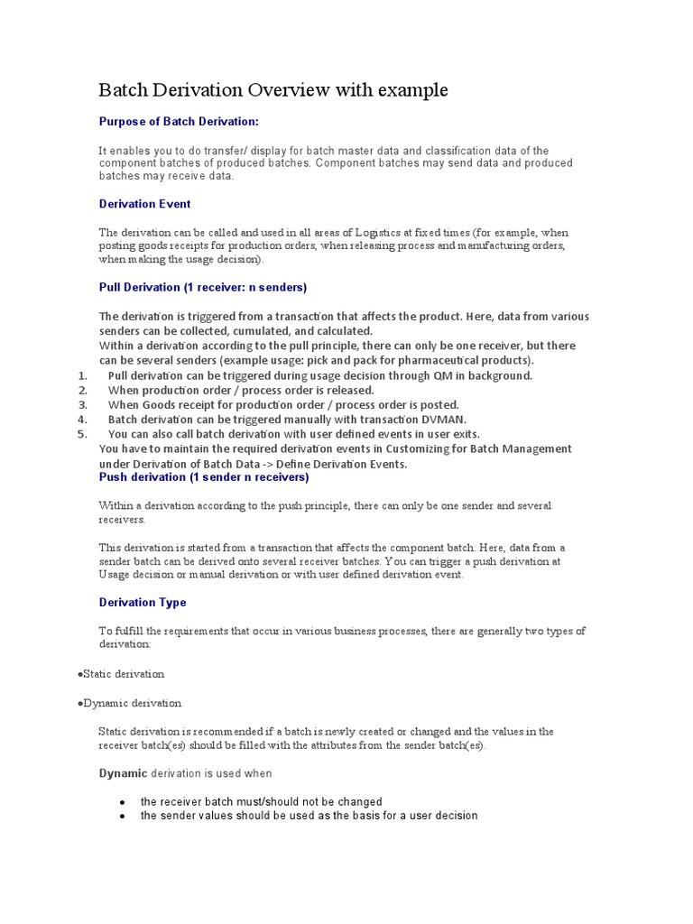 Batch Derivation Overview With Example | PDF | Computer Science | Information Science