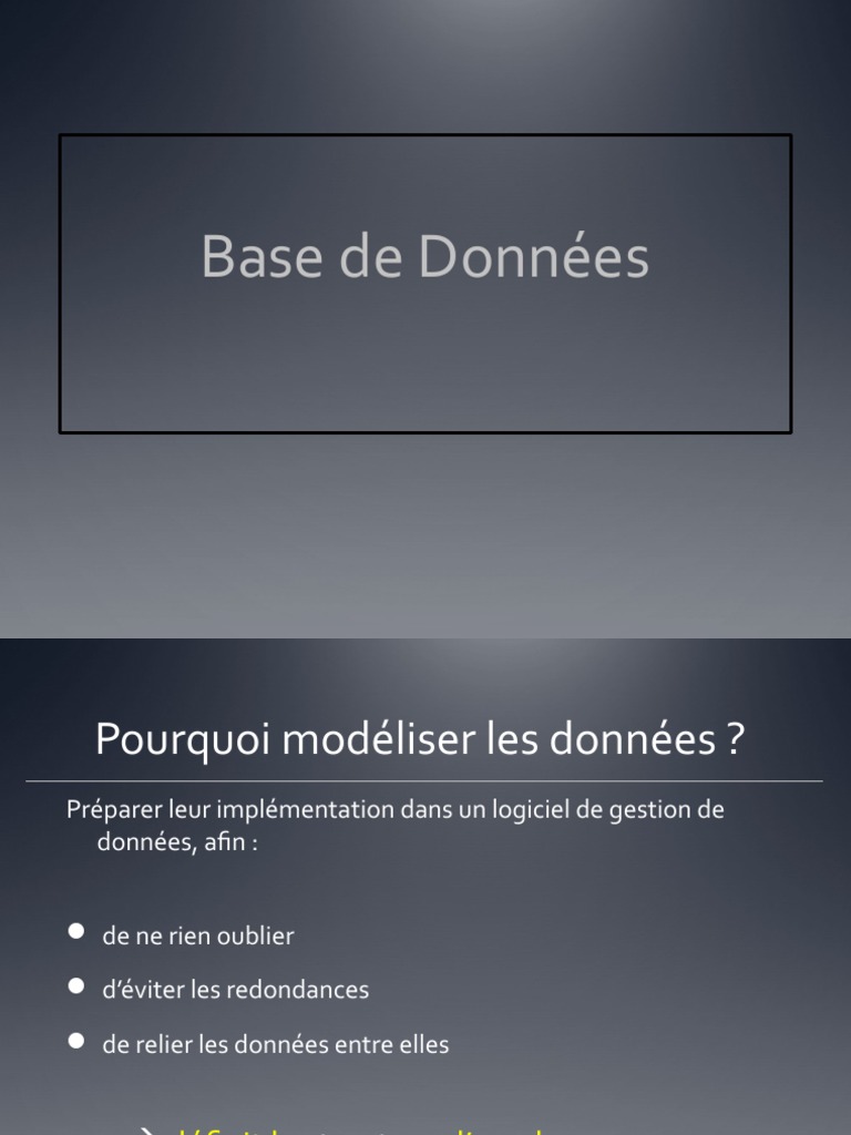 20XX XX - Cours.base de Donnees - Powerpoint.bdd | PDF | Informatique ...