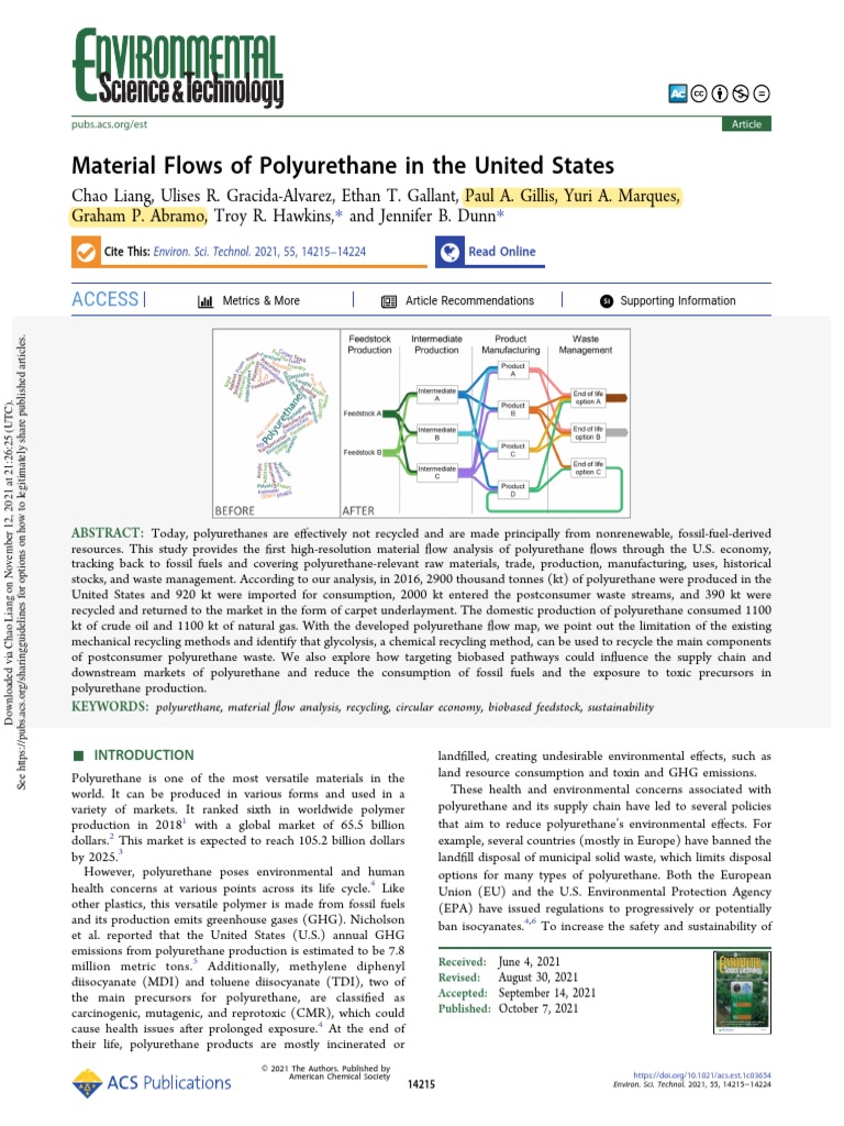 Mfa Pu | PDF | Polyurethane | Recycling
