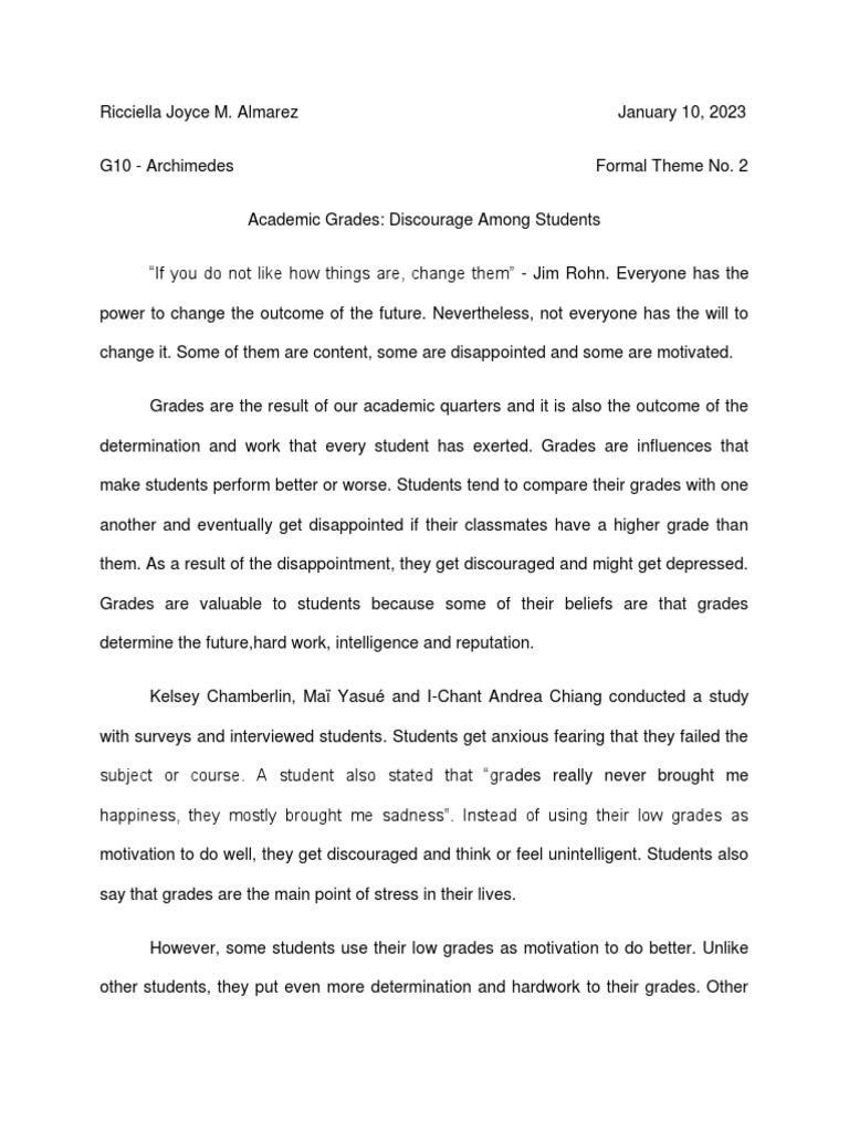 Formal Theme No. 2 | PDF