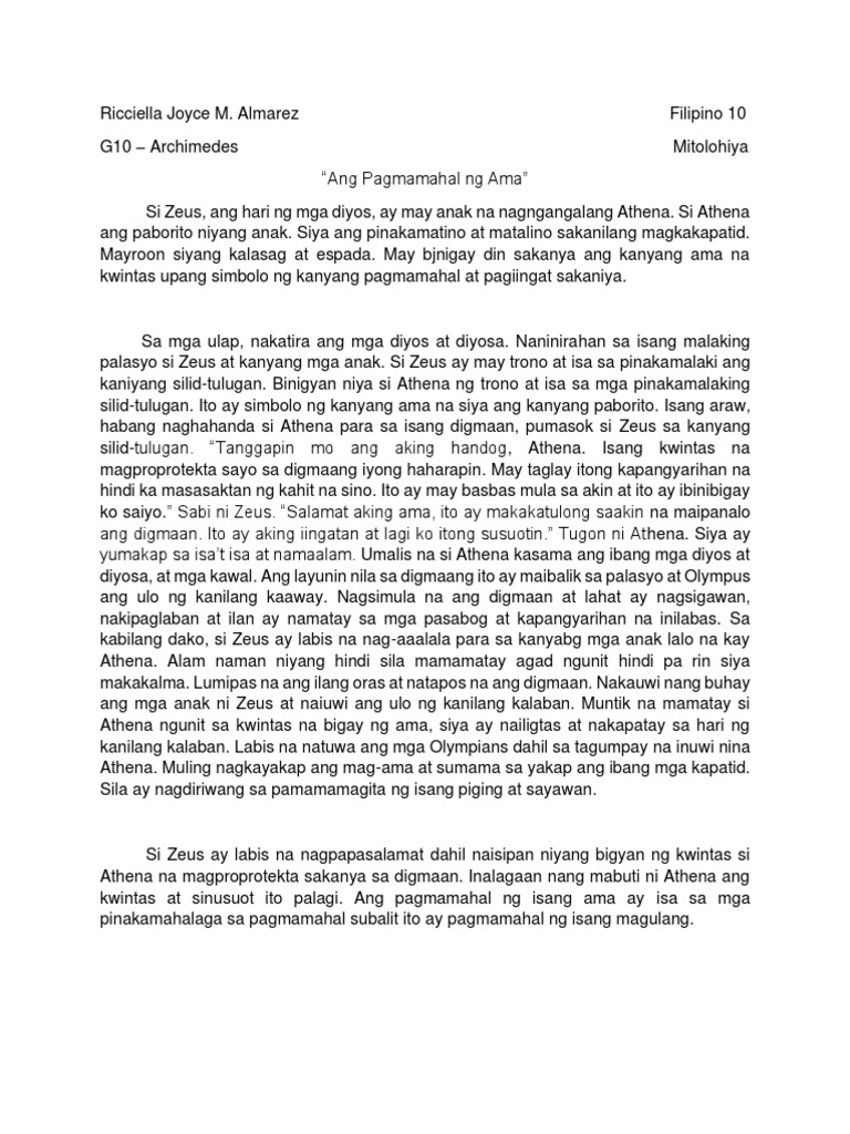 Mitolohiya (Fil) | PDF