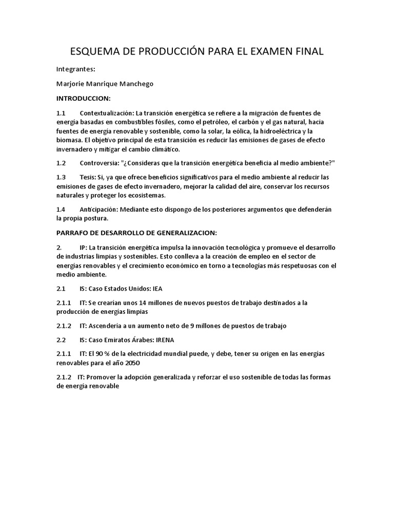 Esquema de Producción para El Examen Final. Utp | PDF | Energía ... Esquema de Producción para El Examen Final. Utp | PDF | Energía ...