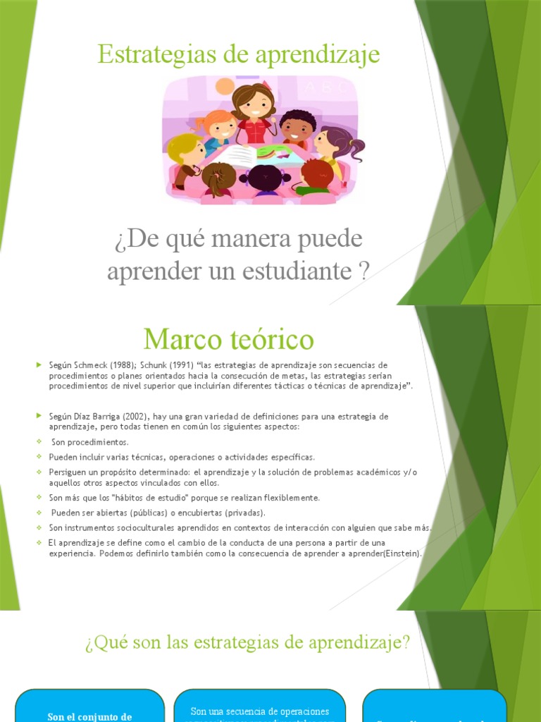 Estrategias De Aprendizaje Pdf Aprendizaje Enseñando