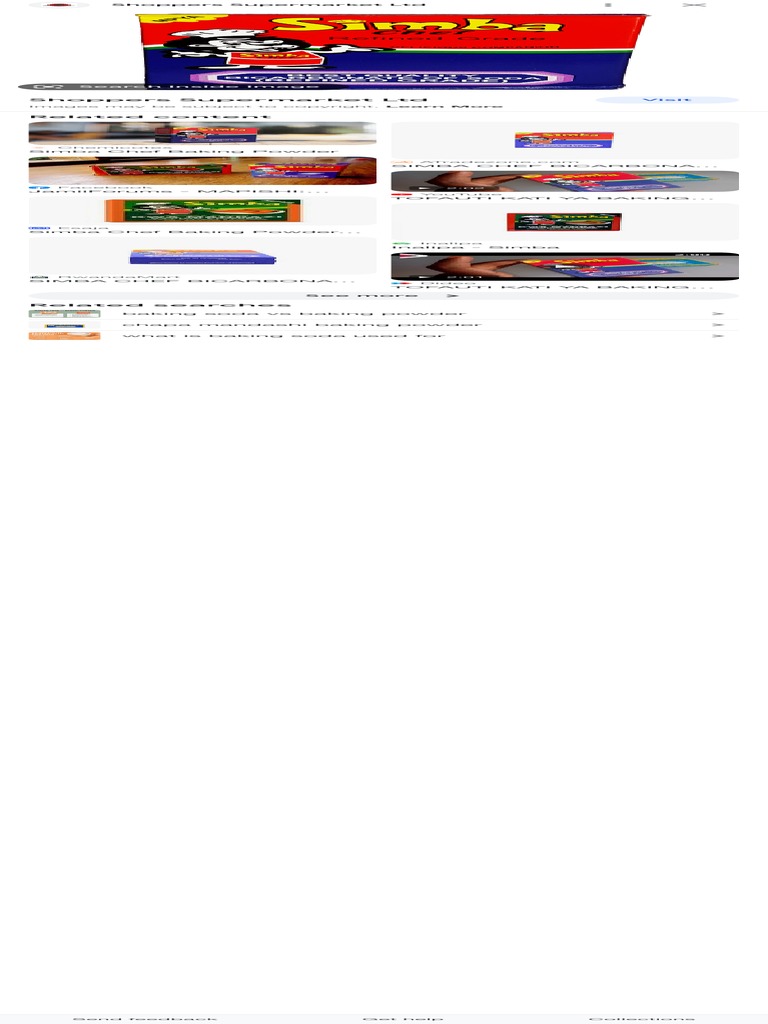 Simba Chef Bicarbonate of Soda - Google Search | PDF