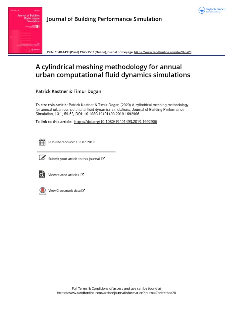 Cylindrical Meshing for Urban CFD Simulations | PDF | Computational ...