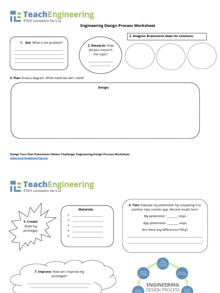 Pedometer Design Process Worksheet | PDF | Career & Growth