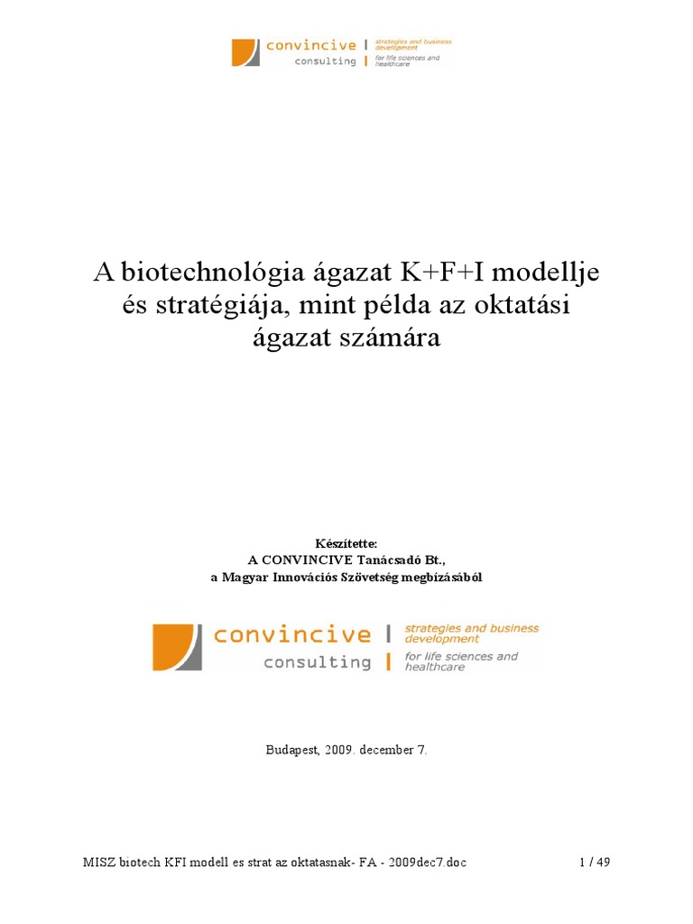 Misz Biotech KFI Modell | PDF