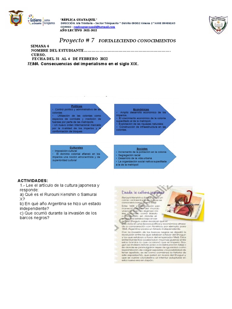 Proy 7 .Eess 10 .Semana Del 31 Al 4 de Febrero | PDF