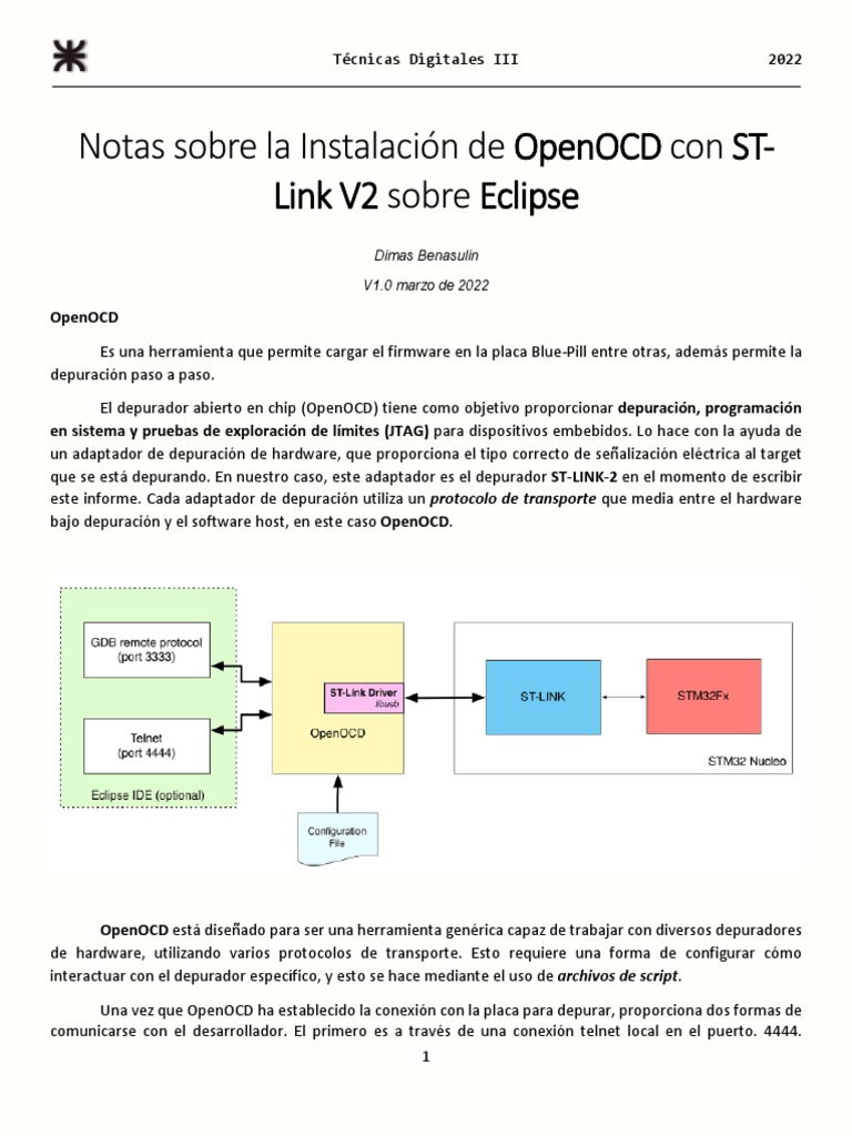 Notas Sobre La Instalación de OpenOCD para STLINK V2 | PDF