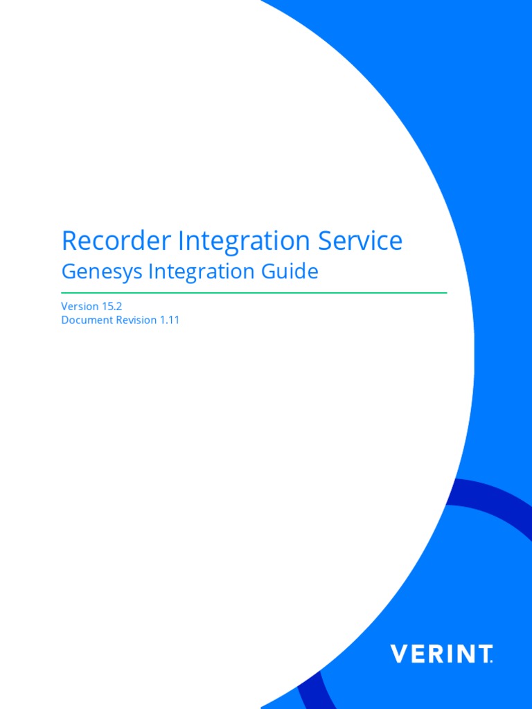 WFO V15 2 Genesys Integration With Recorder | PDF | Session Initiation ...