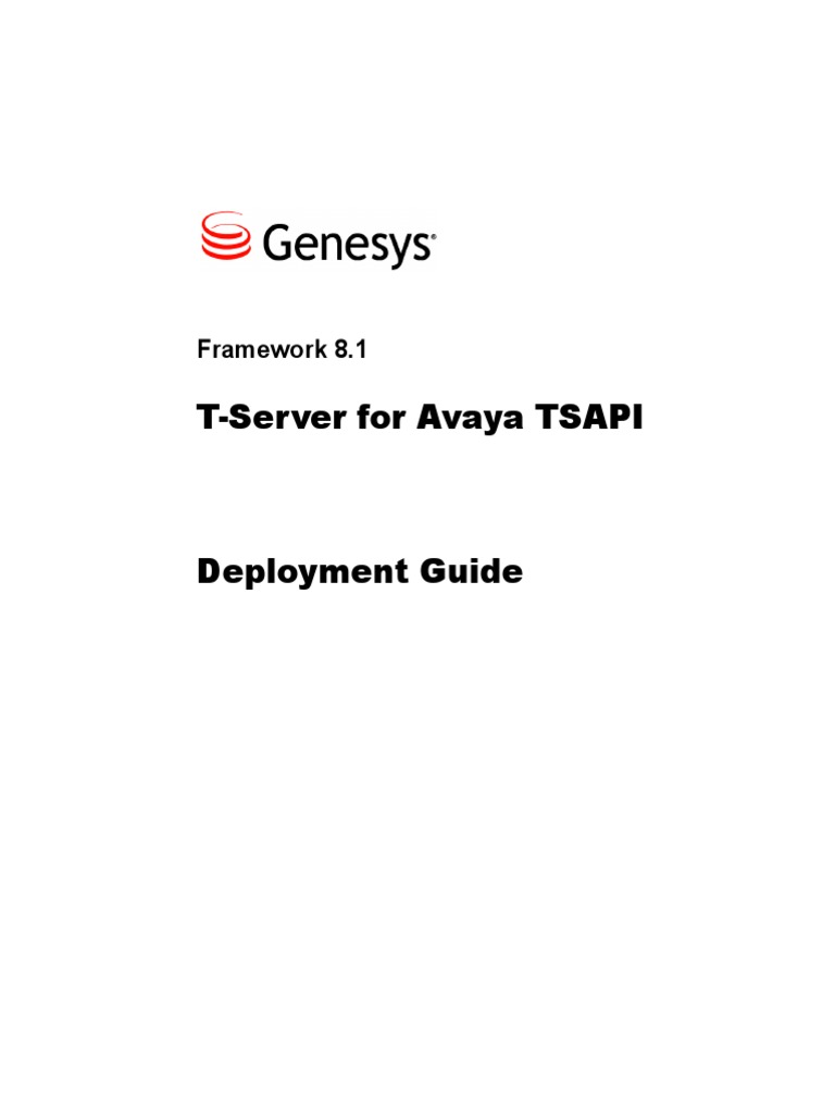 81fr Dep-Ts Avaya Tsapi | PDF | Internet Protocol Suite | Transmission ...