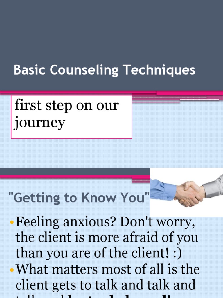 Essential Counseling Techniques Guide | PDF | Nonverbal Communication ...
