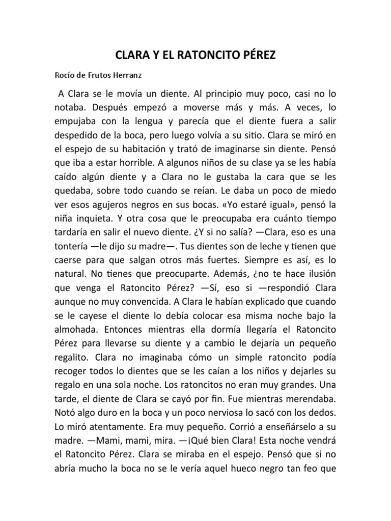 Clara y El Ratoncito Pérez | PDF