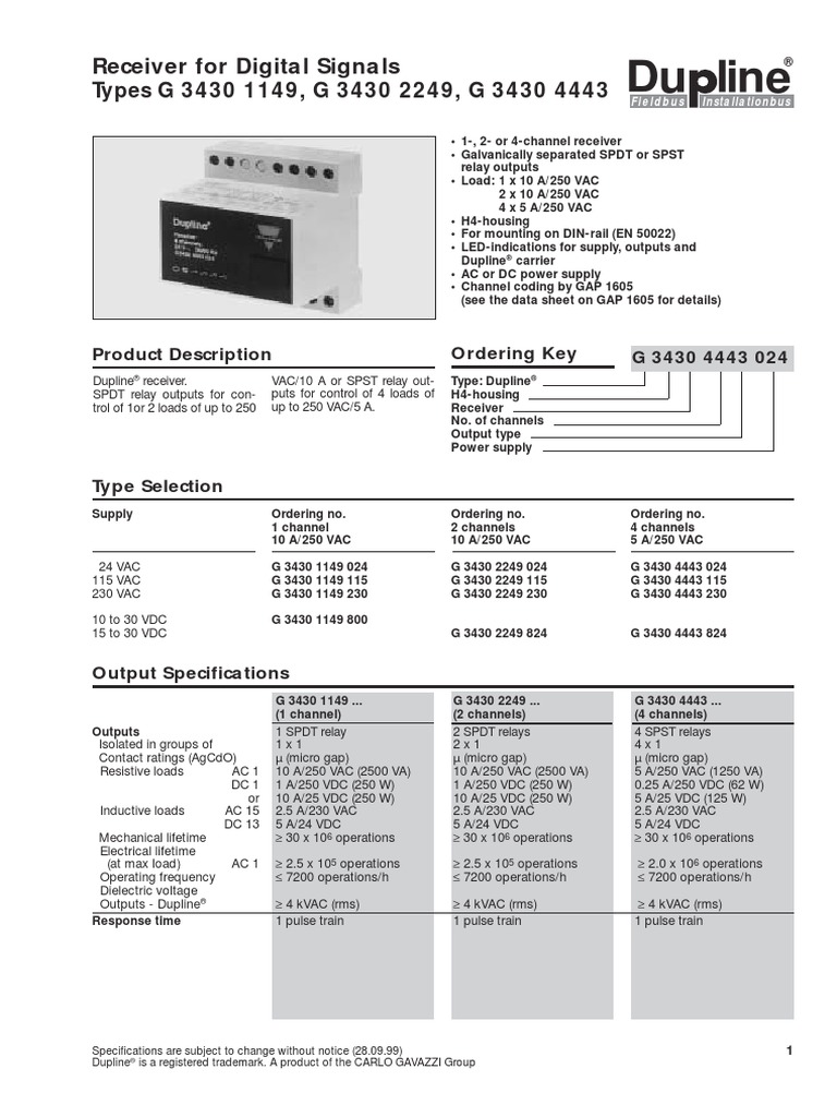 G3430444 Digital Output Module | PDF