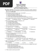 General Biology 1 First Periodical Test Tos | PDF | Cell (Biology ...
