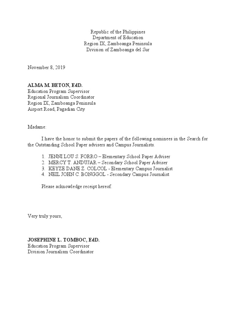 SAMPLE Transmittal | PDF | Philippines