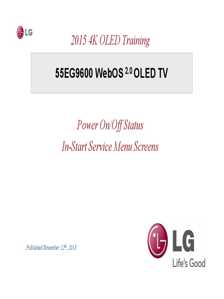 Oled LG 55eg9600 Training | PDF | Wi Fi | Oled