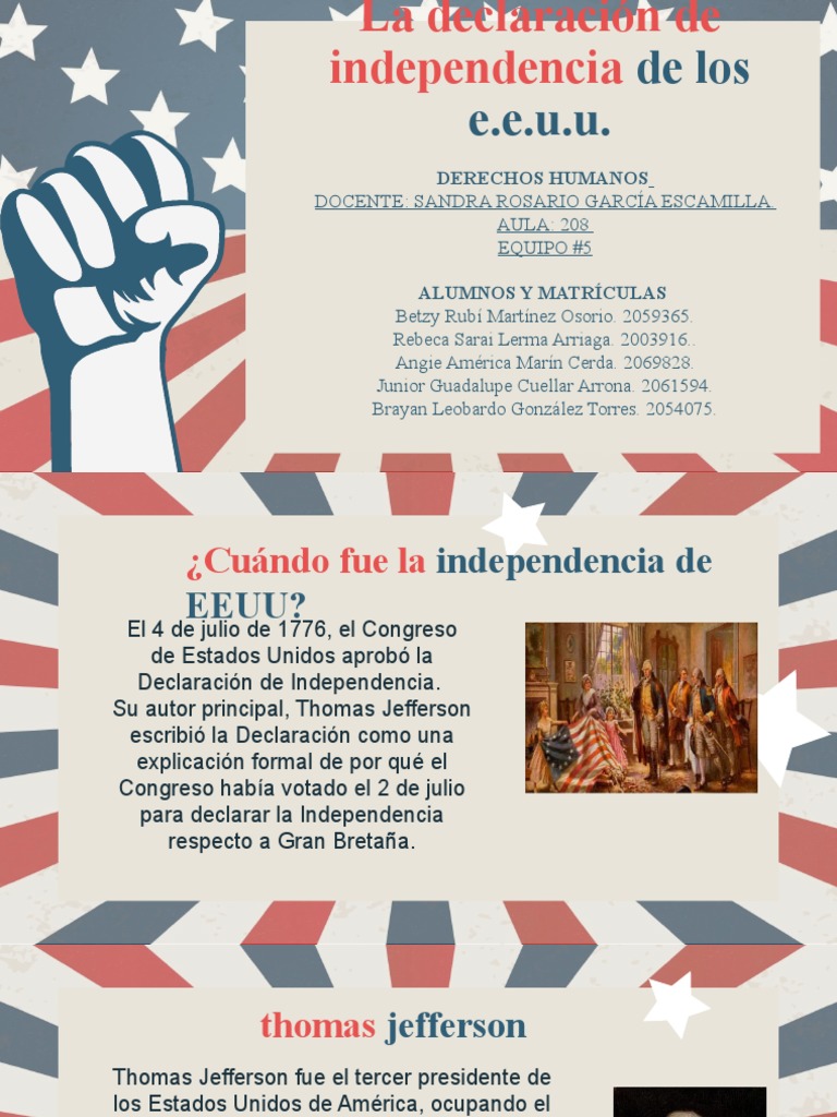 Revolución EEUU | PDF | Declaración de independencia de los Estados ...