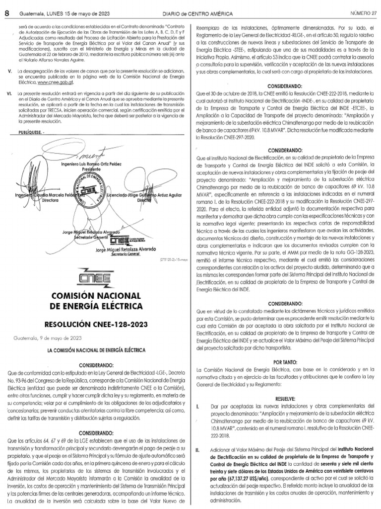 Resolución CNEE-128-2023 | PDF
