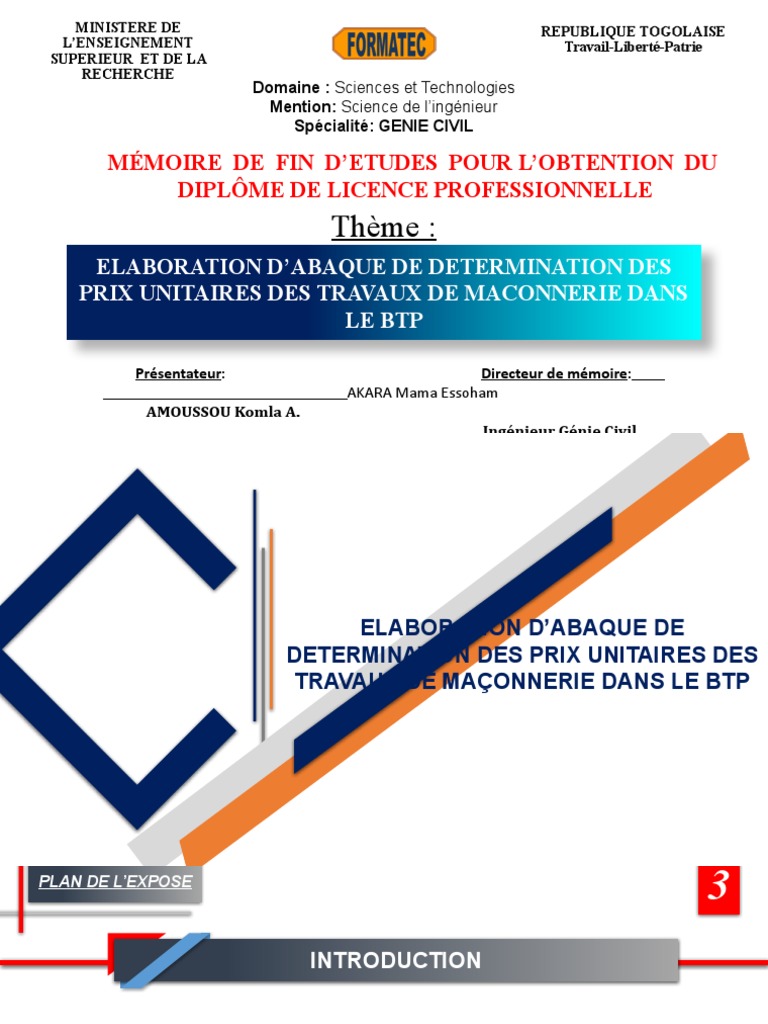 Thème:: Mémoire de Fin D'Etudes Pour L'Obtention Du Diplôme de Licence Professionnelle | PDF ...