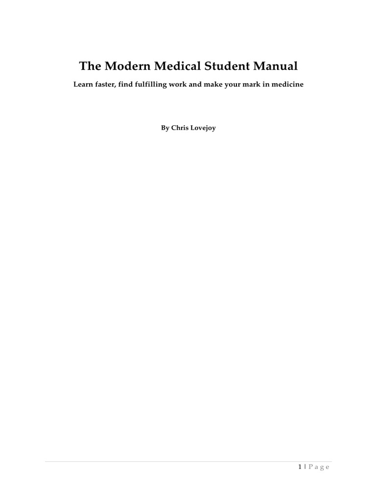 MedicalStudentManual Electronic Version | PDF | Cognitive Science ...