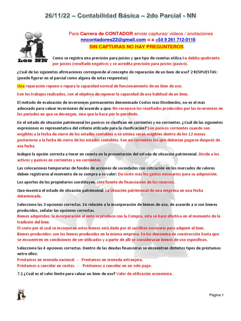 Conta Básica 2do Parcial NN 2 Dic 2022 | PDF | Contabilidad | Activo intangible