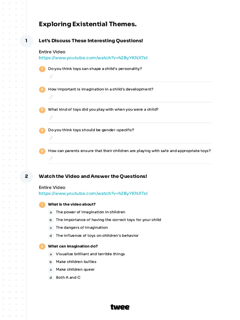 TOYS 2A Worksheet | PDF