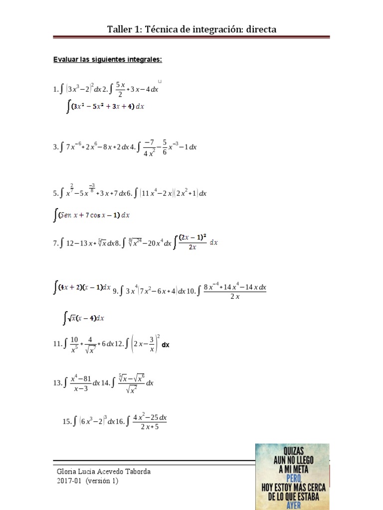 Integrales Directas: Ejercicios Resueltos | PDF | Ciencia y matemáticas ...