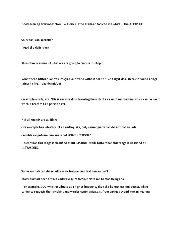 Acoustic Report-Wps Office | PDF | Sound | Acoustics