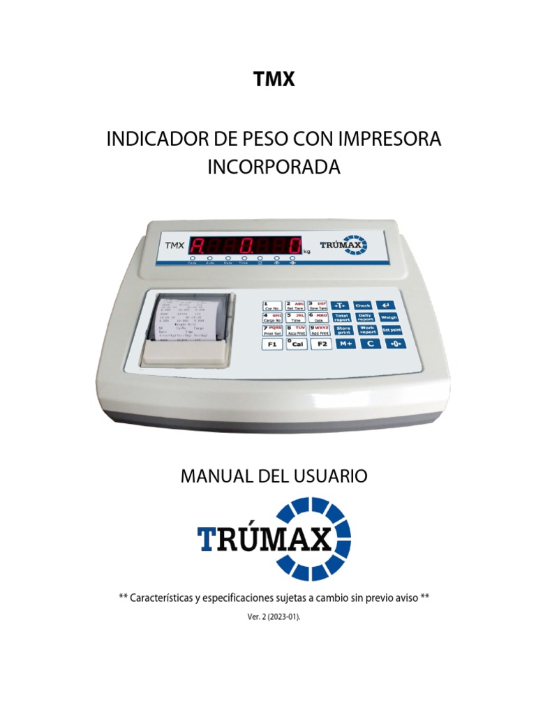 Indicador Trumax TMX | PDF | Ciencias fisicas | Metrología