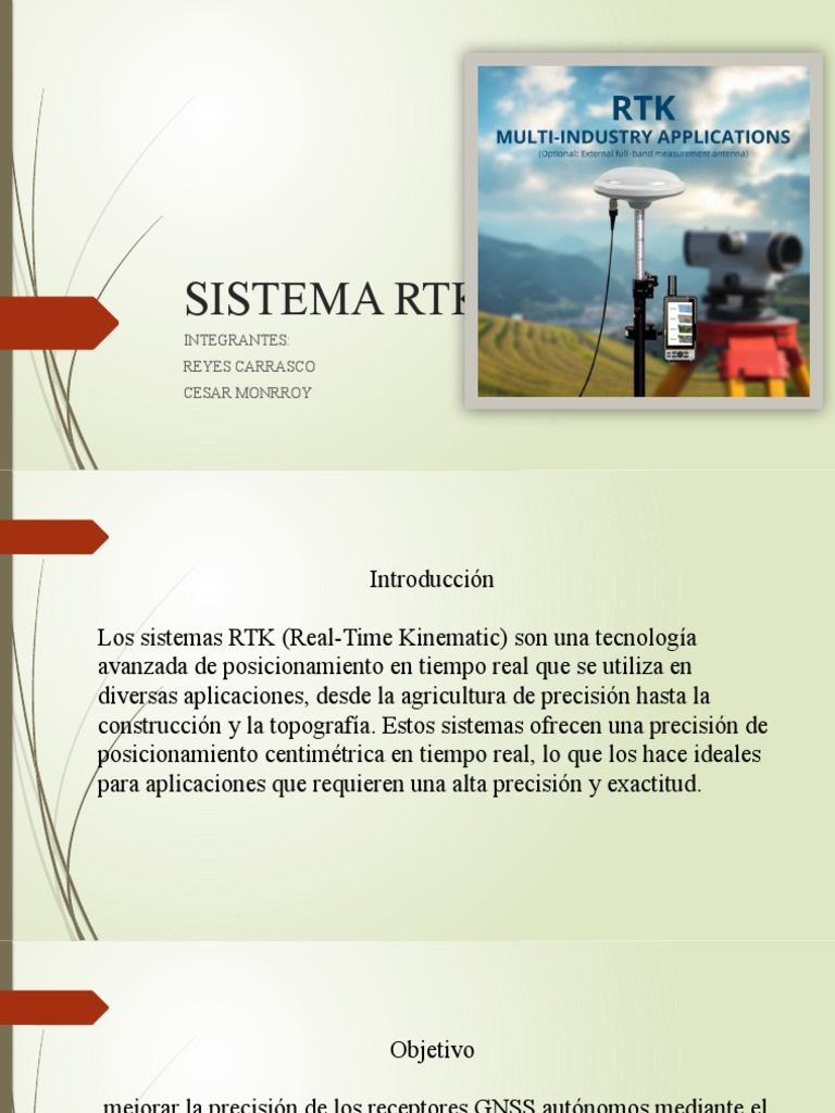 SISTEMA RTK PPT REYES Y CESAR (Nueva Version) | PDF | Sistema de Posicionamiento Global | Science