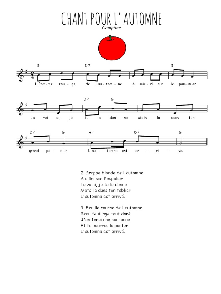 Traditionnel - Chant Pour L'automne | PDF