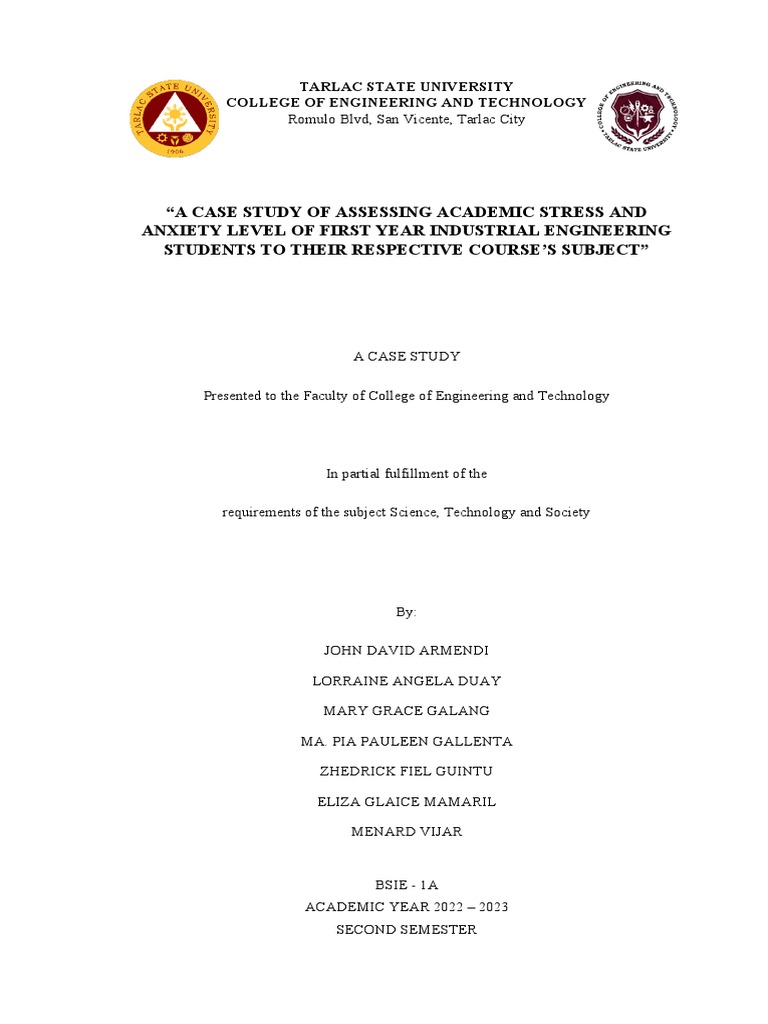 Group4 - Case Study | PDF | Anxiety | Survey Methodology