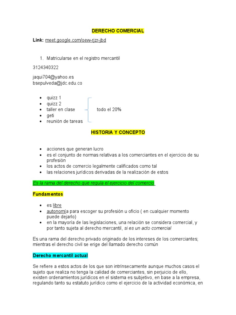 Derecho Comercial: Fundamentos y Normas | PDF | Contabilidad | Economias