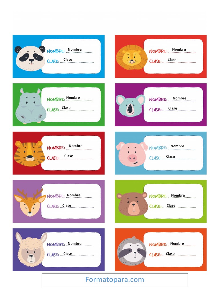 Plantillas Gafete Primaria | PDF