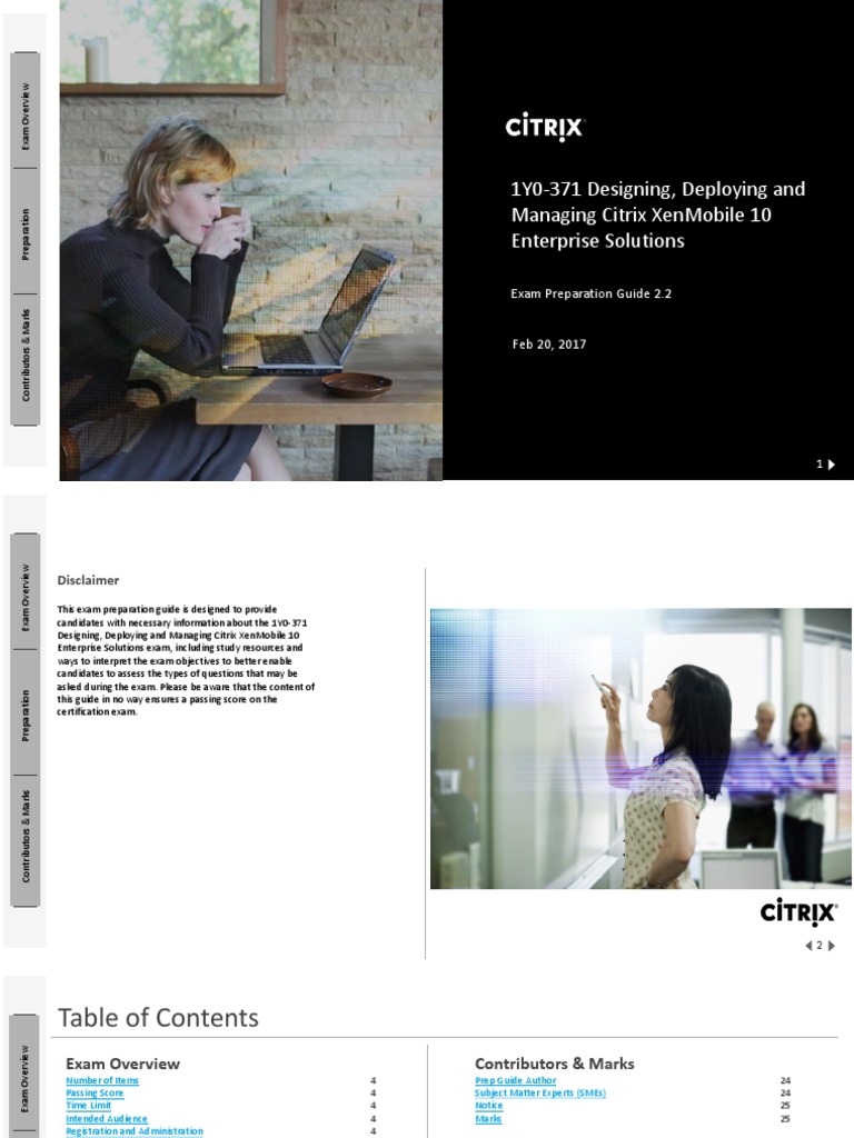 1Y0-371 Designing, Deploying and Managing Citrix XenMobile 10 Enterprise Solutions Exam Prep ...
