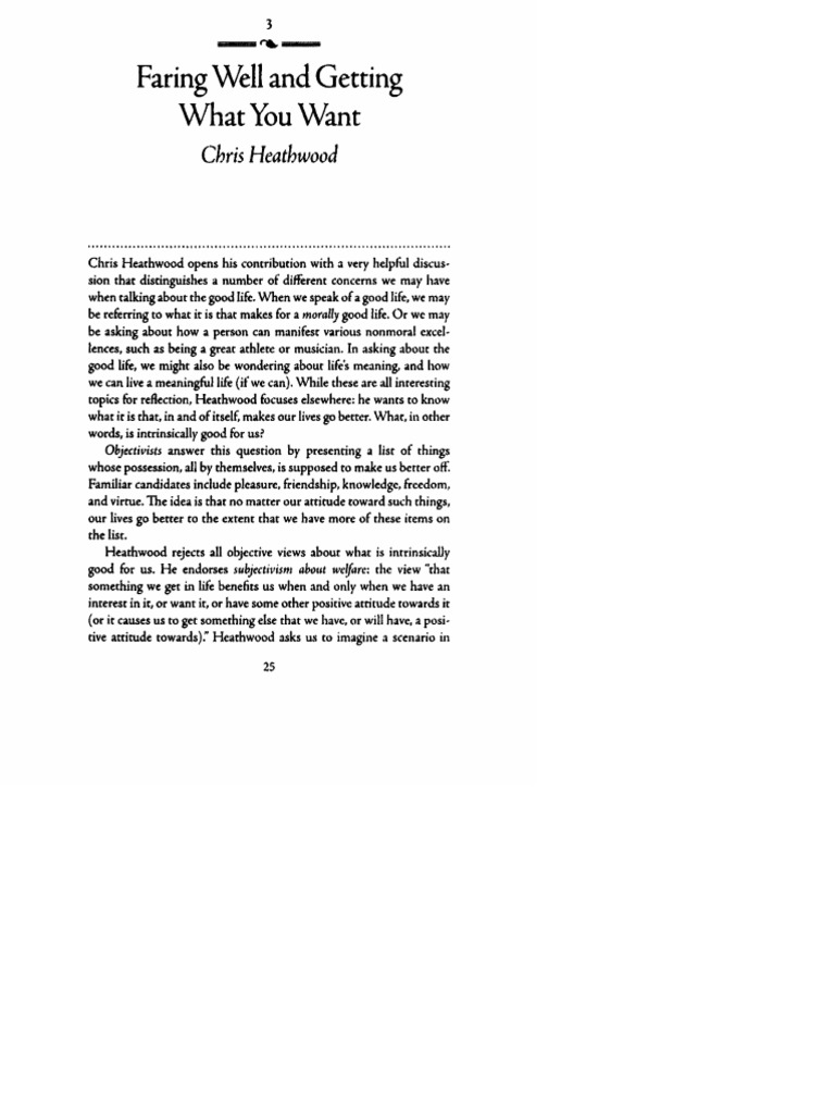 Chris Heathwood, - Faring Well and Getting What You Want | PDF ...
